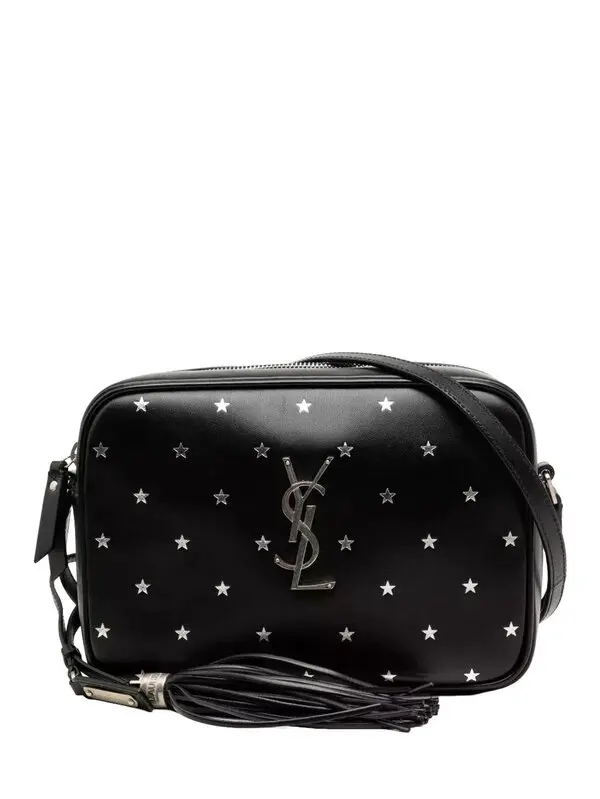Saint Laurent Calfskin Monogram Star Lou Camera Bag - Black