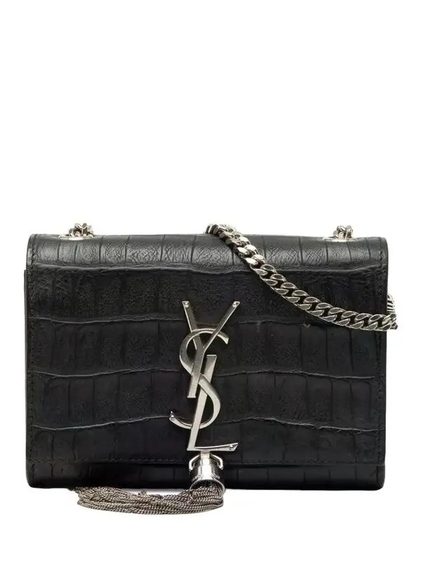 Saint Laurent Small Monogram Kate Tassel Bag - Black