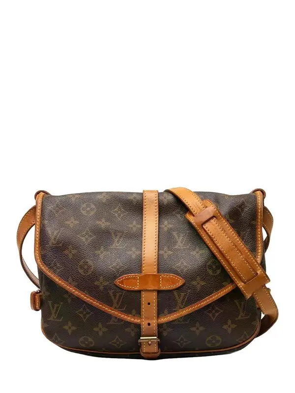 LOUIS VUITTON Monogram Saumur 25 Crossbody Bag - Brown