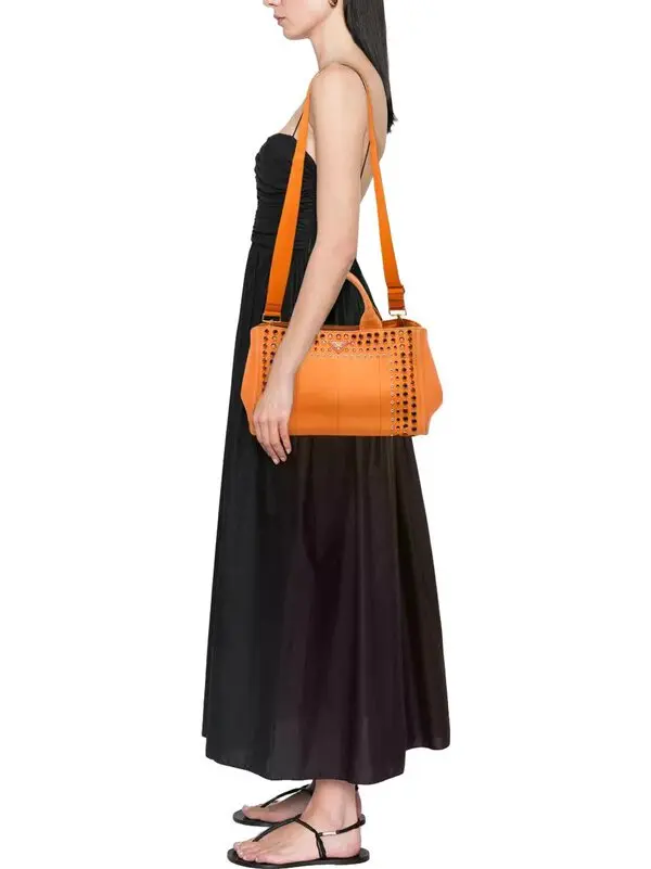 Prada Canvas Bijoux Satchel - Orange