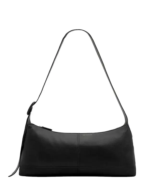 AMI Paris Small Taurillon Leather Crossbody Bag - Black