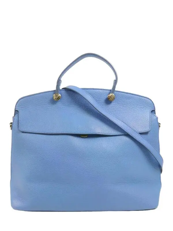 Furla Leather Tote Bag - Blue