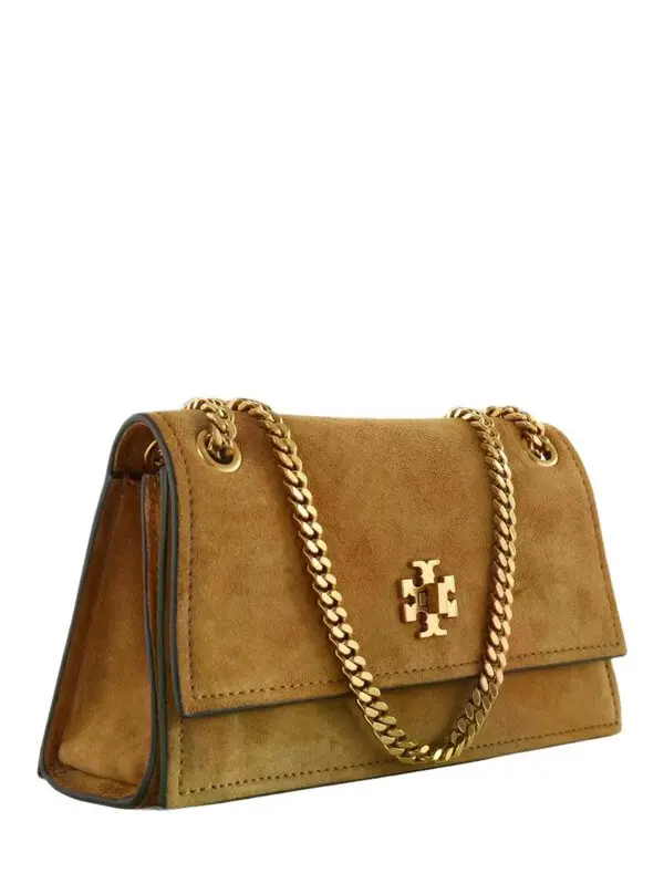 Tory Burch Logo Plaque Chain-link Shoulder Bag - Neutrals