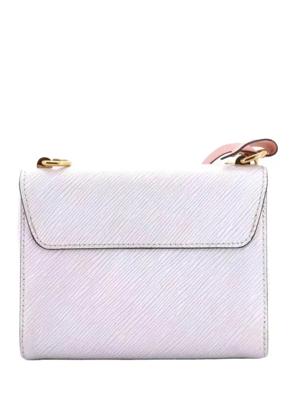 LOUIS VUITTON Monogram Flower Strap Twist Handbag Epi Leather Pm Shoulder Bag - White