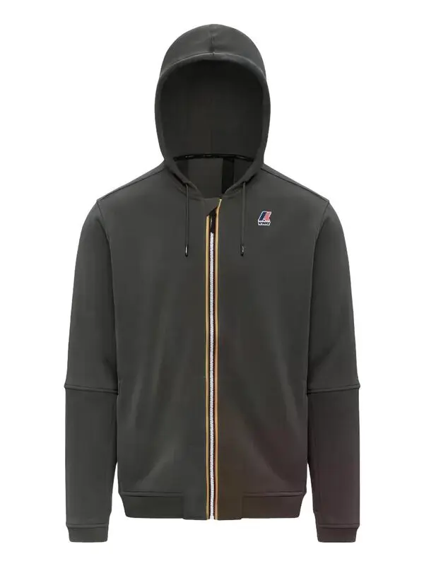 K-WAY Zip-up Logo Hoodie - Grey