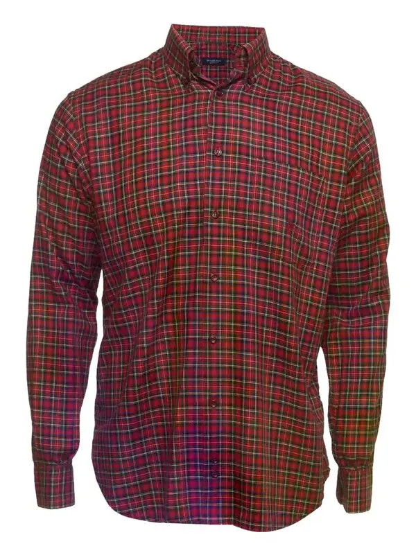 Burberry Plaid Button-down Shirt - Red