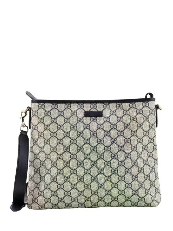 Gucci Gg Coated Canvas Medium Messenger Bag - Blue