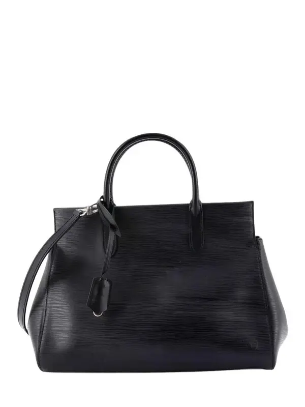 LOUIS VUITTON Epi Leather Mm Satchel Handbag - Black