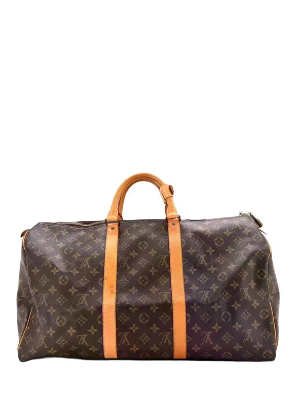 LOUIS VUITTON Keepall Monogram Canvas 50 Travel Bag - Brown