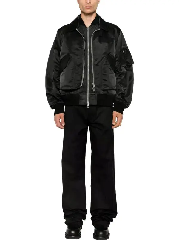 Sacai Long-sleeve Zip-fastening Jacket - Black
