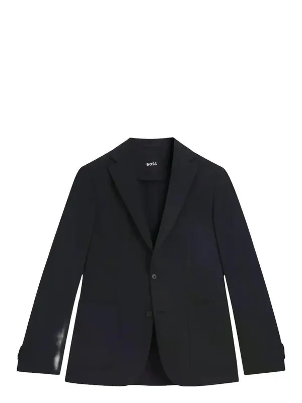BOSS Single-breasted Notch-lapel Blazer - Blue