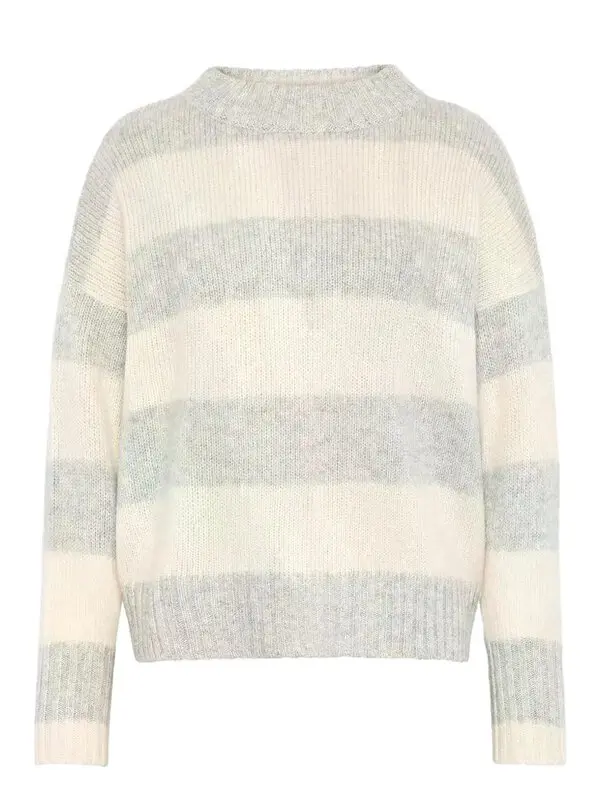 EMERSON RENALDI Striped Oversized Sweater - Grey