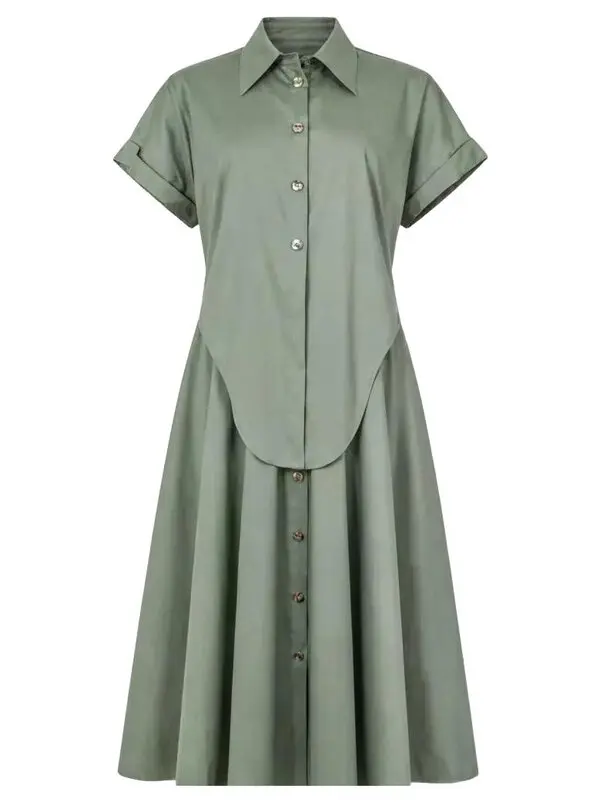 Liu Jo Button-down Midi Dress - Green