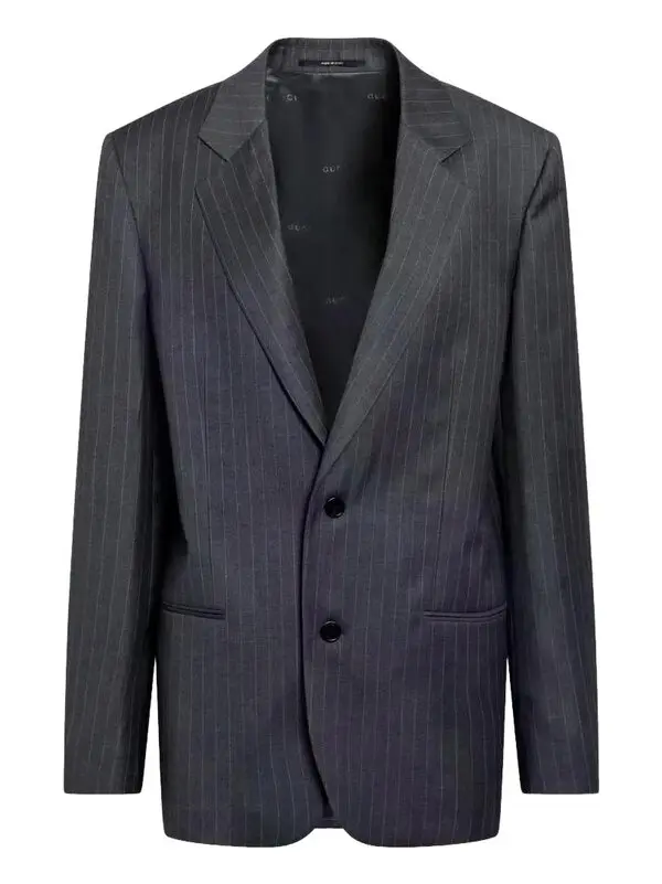 Gucci Single-breasted Pinstripe Blazer - Grey