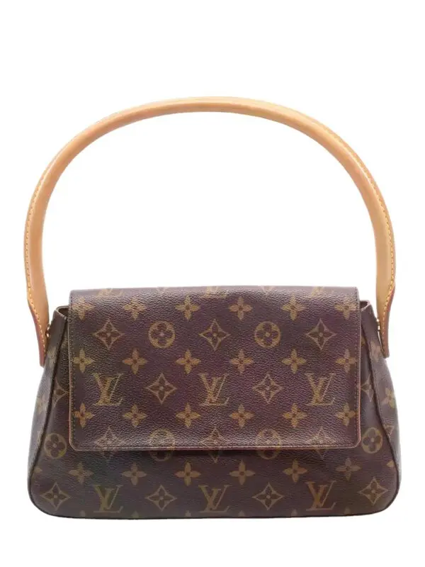 LOUIS VUITTON Monogram Canvas Mini Looping Handbag - Brown