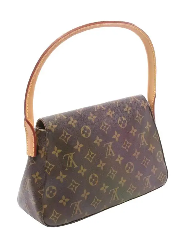 LOUIS VUITTON Monogram Canvas Mini Looping Handbag - Brown