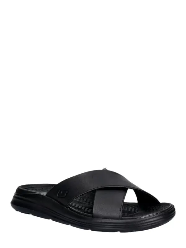 Sketchers Relaxed Fit Sargo Denal Crossover Strap Sandals - Black