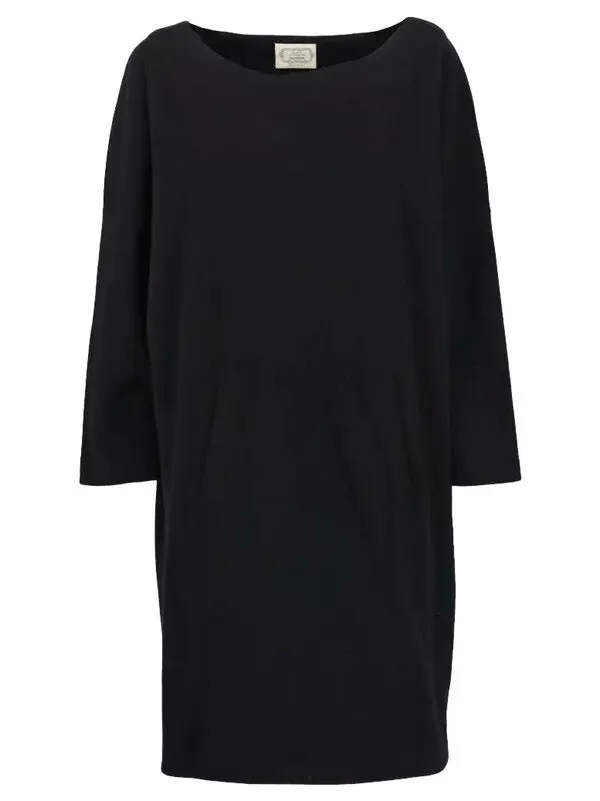 Agnona Cashmere Boat Neck Dress - Black
