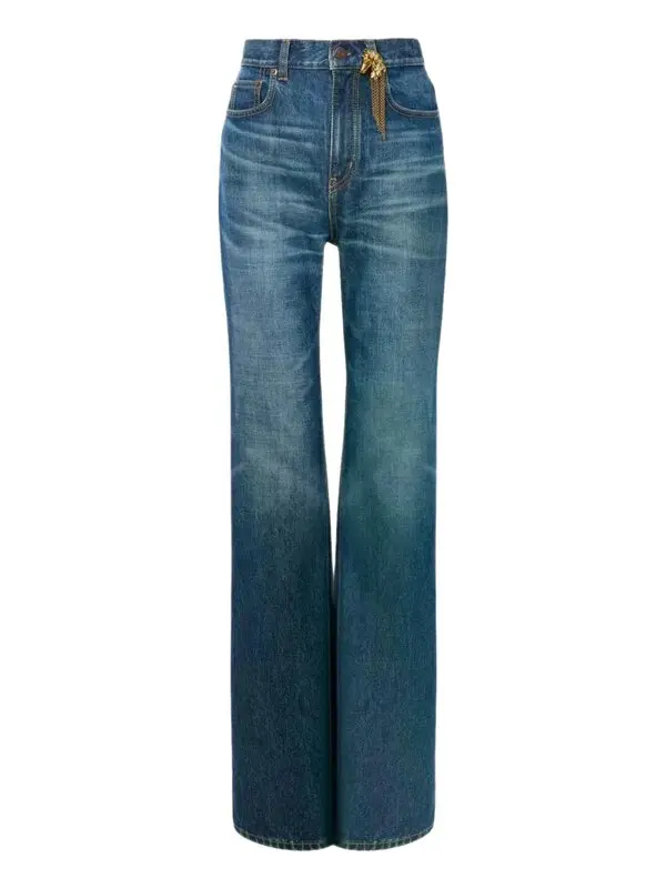 Chloé Jeans With Charm Detail - Blue