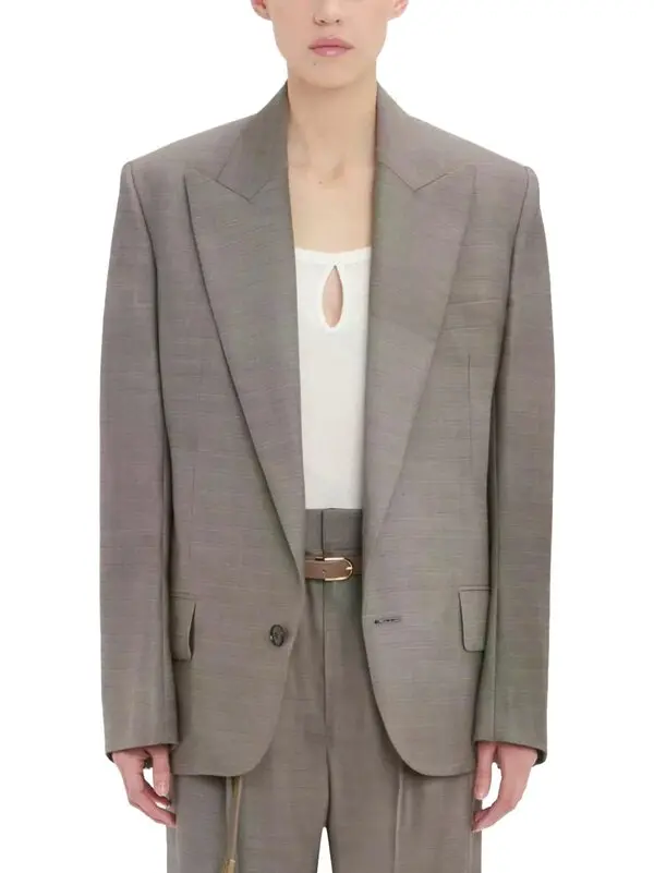 Victoria Beckham Sculptural Sleeve Blazer - Grey