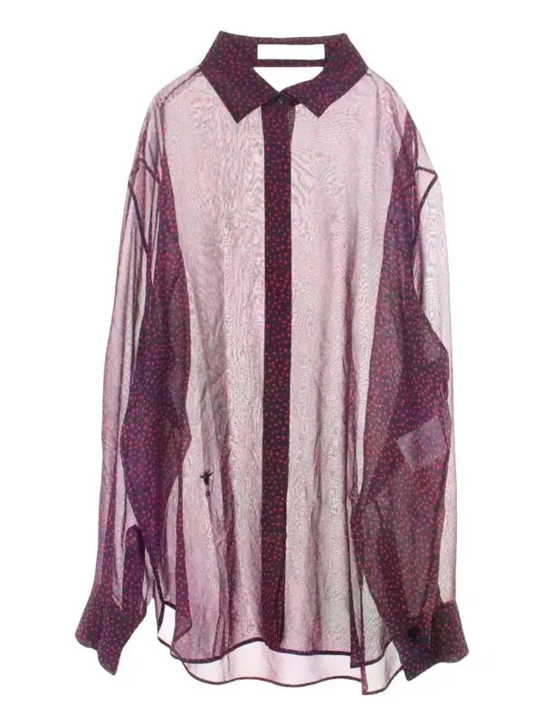 Dior Heart-print Silk Blouse - Blue