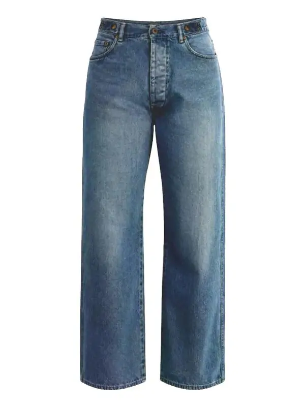 Chimala Adjustable Waist Faded Jeans - Blue