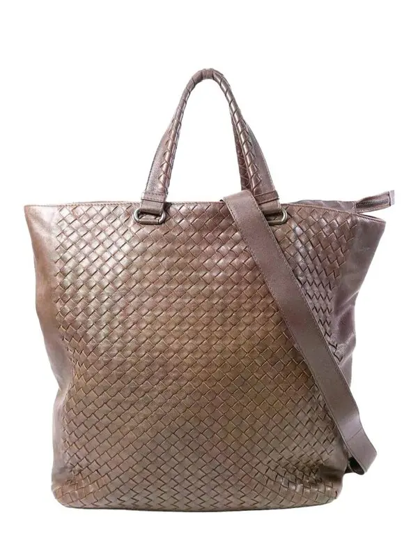 Bottega Veneta Intrecciato Leather Tote Bag - Brown