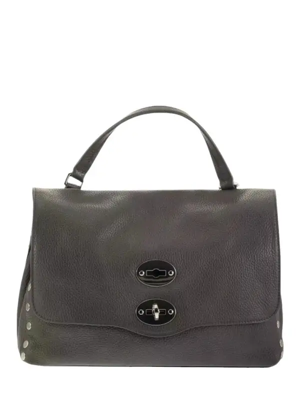 ZANELLATO Postina Studded Leather Tote Bag - Grey
