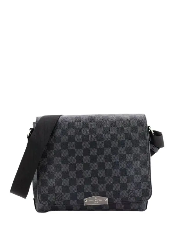 LOUIS VUITTON Damier Graphite Messenger Bag Pm - Black