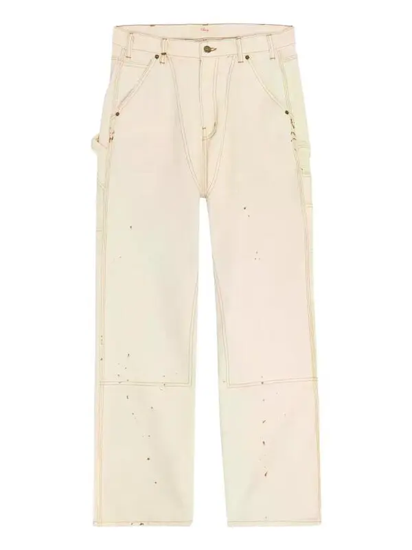 CHERRY LA Paint-splatter Carpenter Jeans - Neutrals