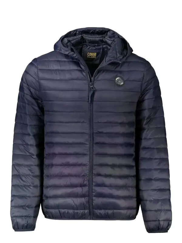 Roberto Cavalli Quilted Hooded Jacket - Blue