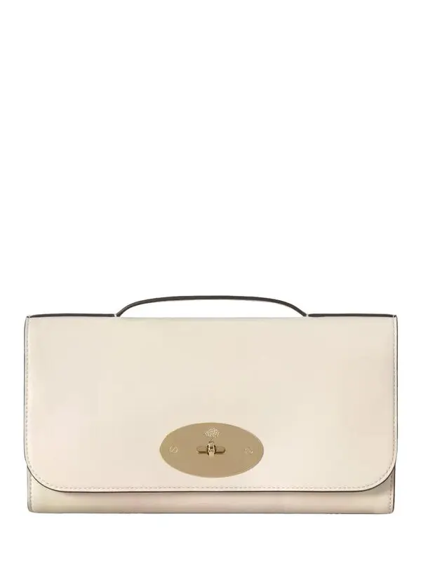 Mulberry Lily Postman's Lock Leather Clutch Bag - Neutrals