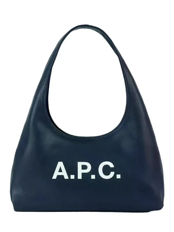 A.p.c. Baby Ninon Logo Print Tote Bag - Blue