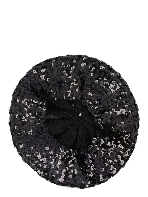 MAX&CO. Sequin-embellished Beret - Black