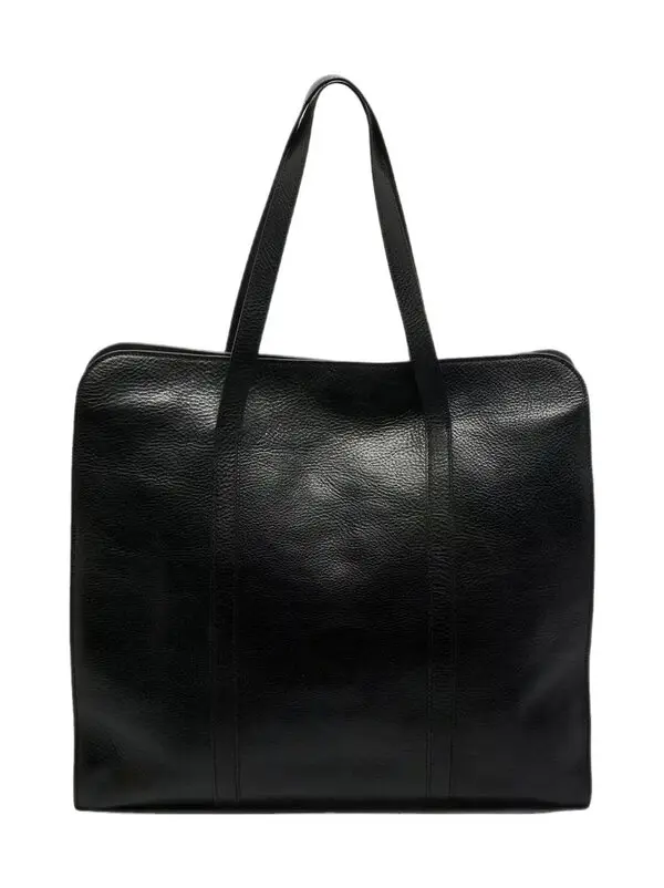 THE ROW Ben Leather Tote Bag - Black