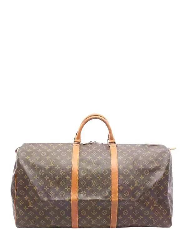 LOUIS VUITTON Monogram Keepall 60 Travel Bag - Brown