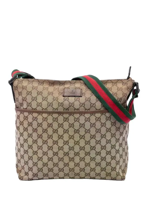 Gucci Gg Canvas Web Crossbody Bag - Neutrals