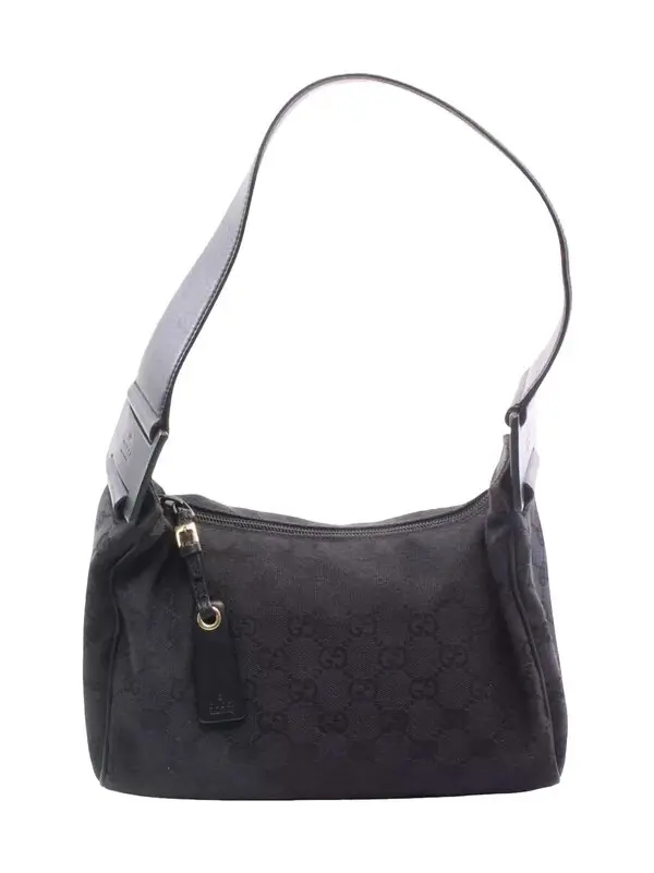 Gucci Gg Canvas Shoulder Bag - Black