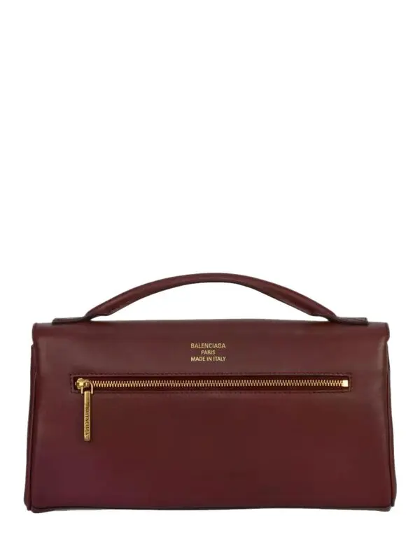 Balenciaga Small Bel Air Leather Tote Bag - Red
