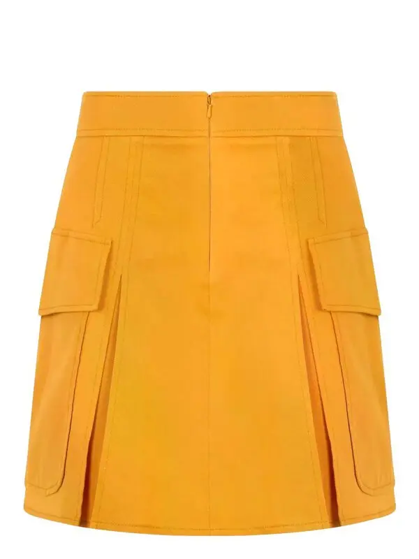 Alberta Ferretti Flared Pocket Detail Mini Skirt - Orange
