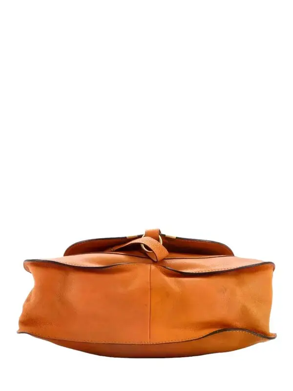 Chloé Marcie Leather Medium Satchel - Orange