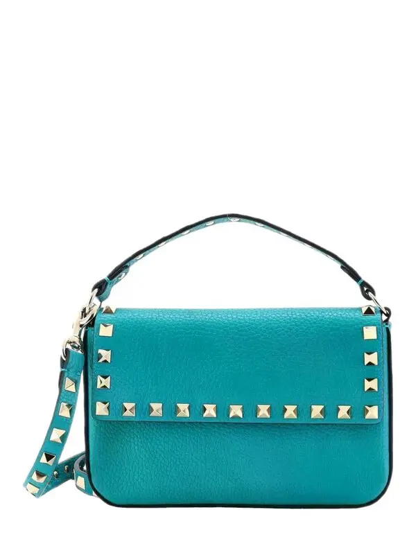 Valentino Garavani Rockstud Top Handle Pouch Mini Crossbody Bag - Blue