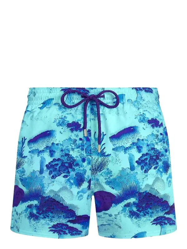 Vilebrequin Marine Print Swim Shorts - Blue