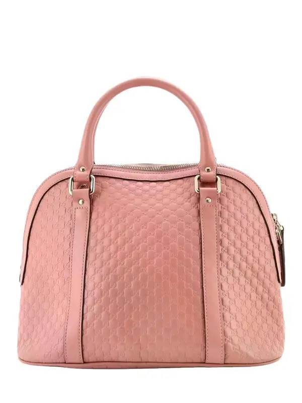 Gucci Convertible Dome Microssima Leather Medium Satchel - Pink