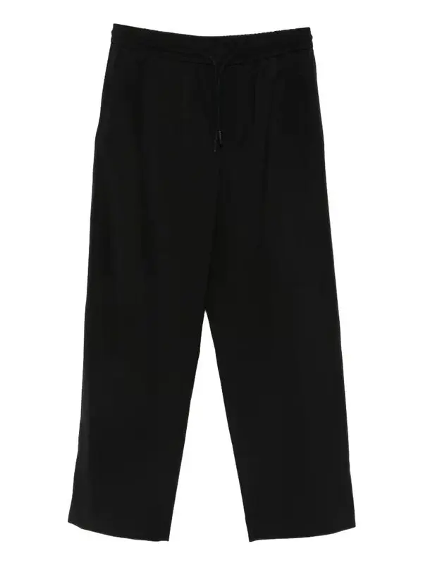 Loewe Drawstring Pocket Wide Leg Trousers - Black