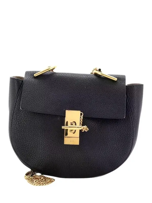 Chloé Drew Leather Small Crossbody Bag - Black