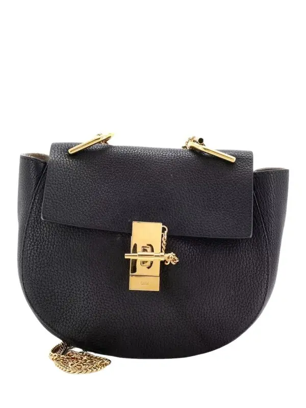 Chloé Drew Leather Small Crossbody Bag - Black