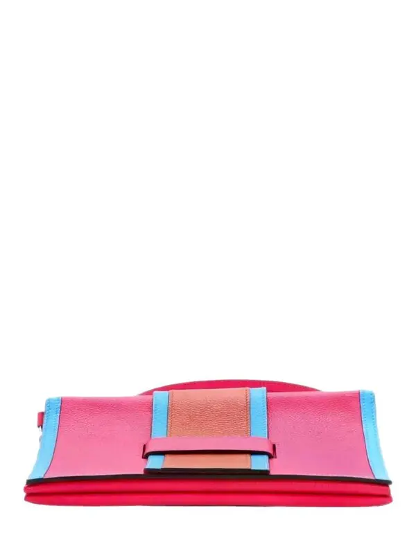 Hermès H Passant Clutch Shoulder Bag Evercolor - Blue