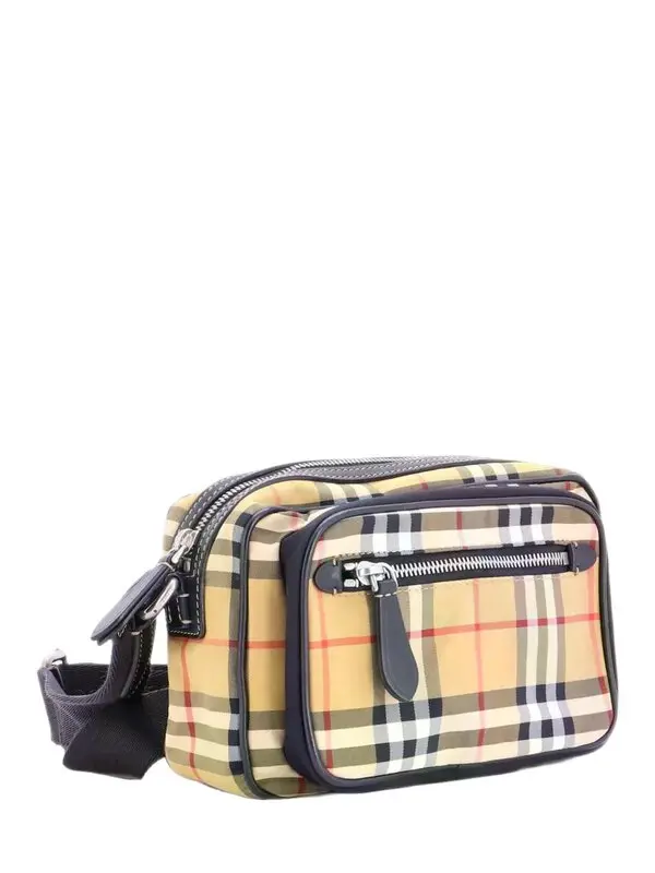Burberry Vintage Check Canvas Crossbody Bag - Black