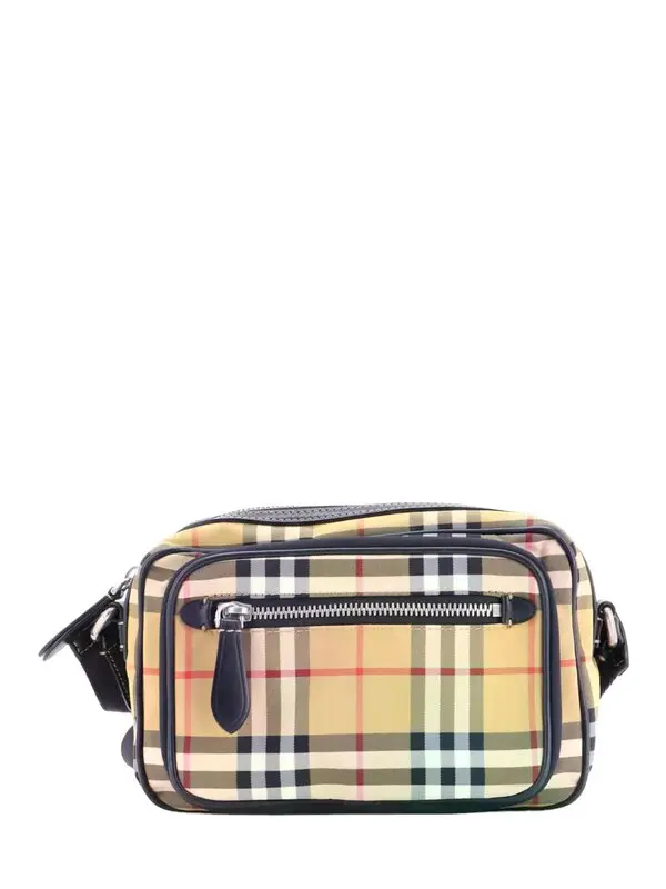 Burberry Vintage Check Canvas Crossbody Bag - Black